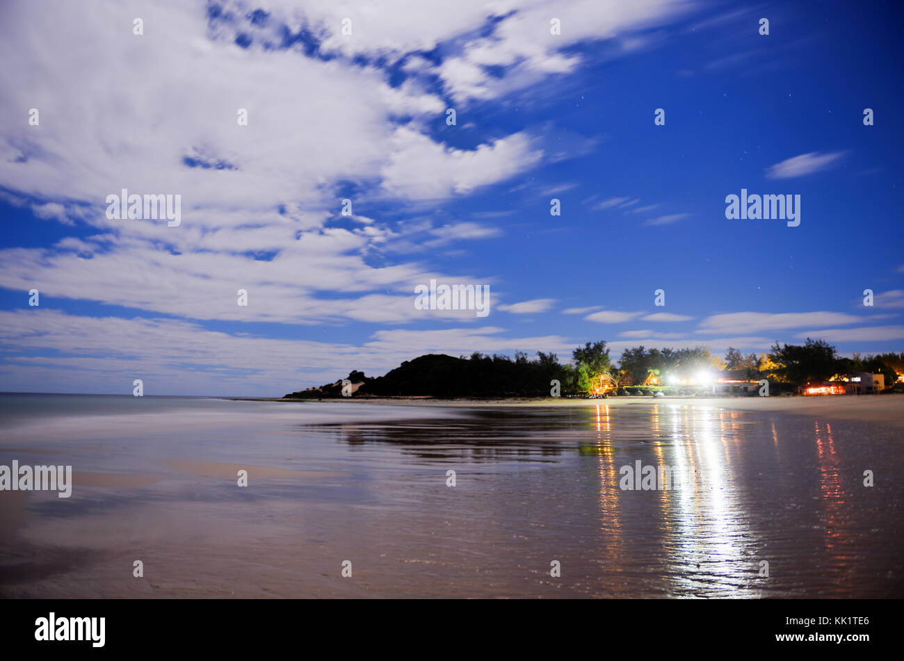 Tofo Beach at dusk in Mozambique. Tofo Beach is the dive capital of ...