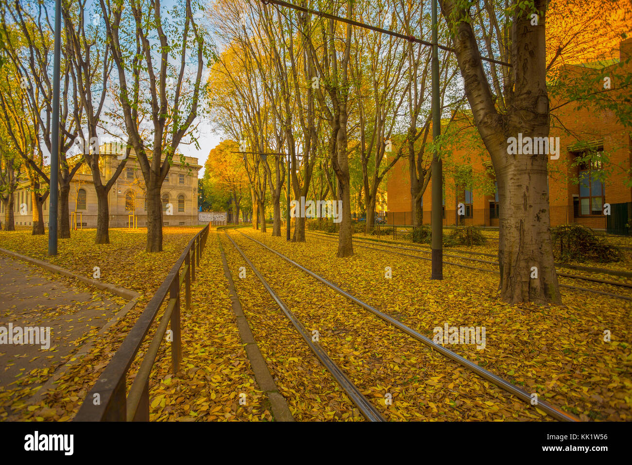 Autumn on the streets of Milan, Italy Stock Photo - Alamy
