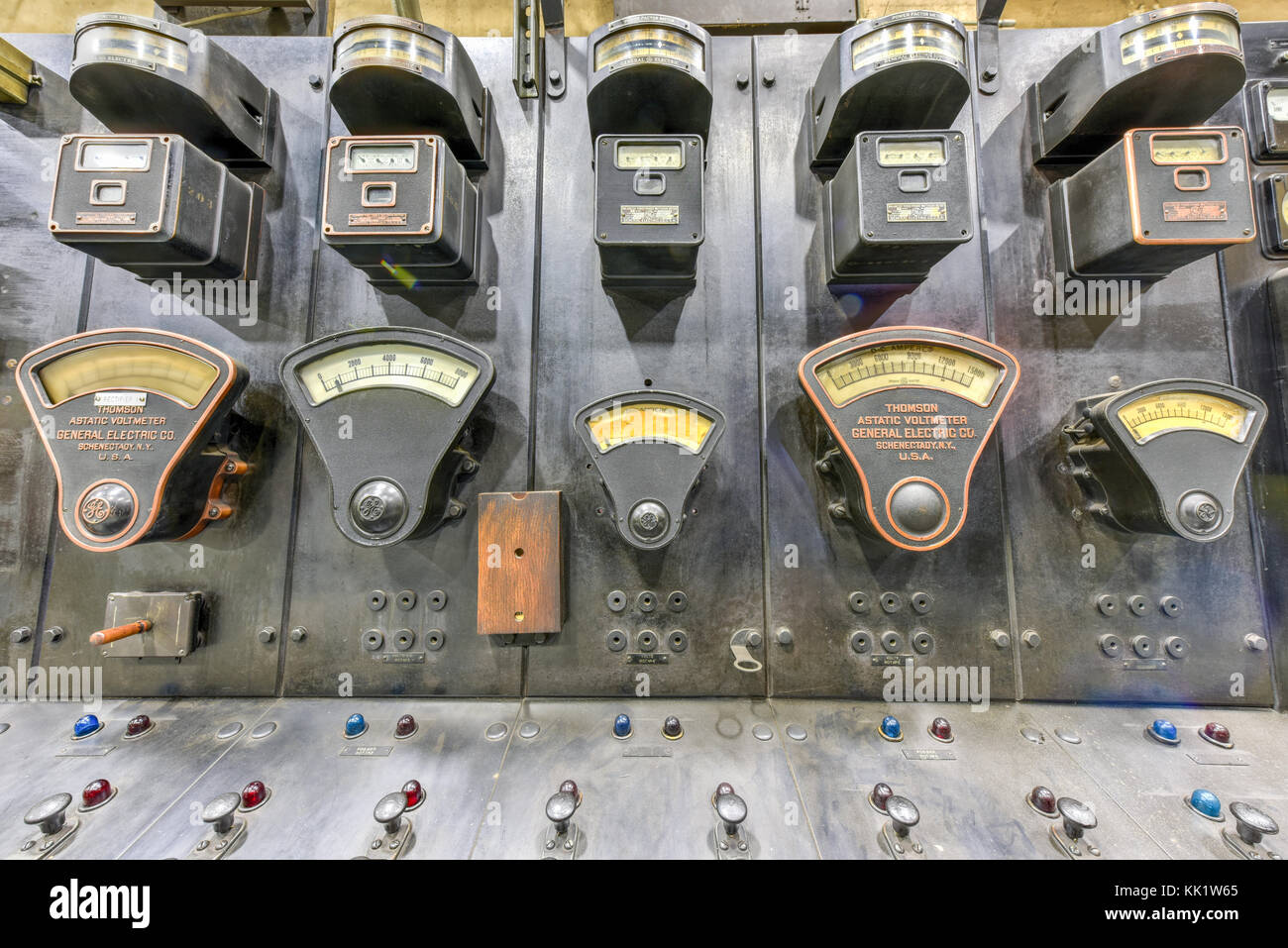New York - December 29, 2015: Old electrical equipment used to drive ...