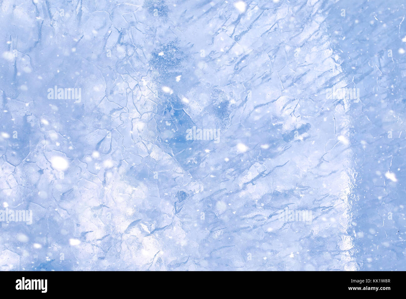 Texture of ice in winter. Pieces of frozen water on a street in Stock ...