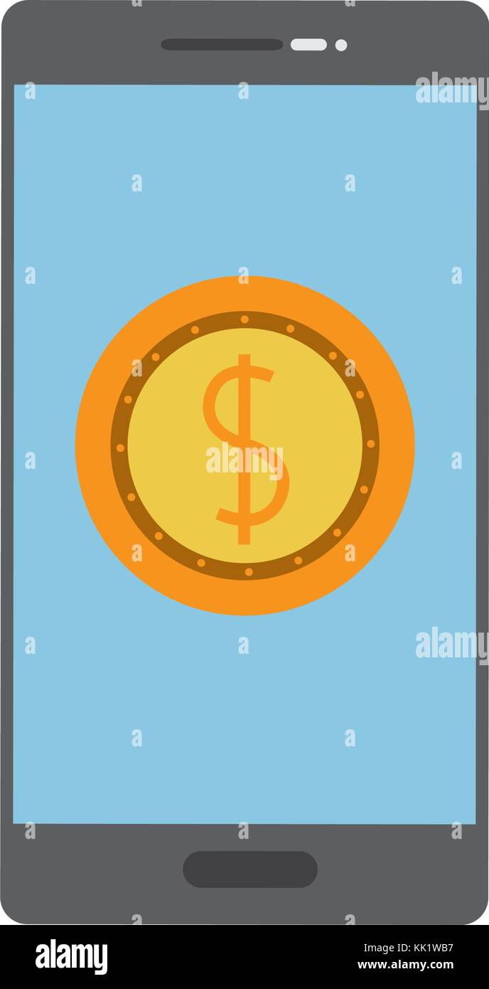 Smartphone and coin design Stock Vector Image & Art - Alamy