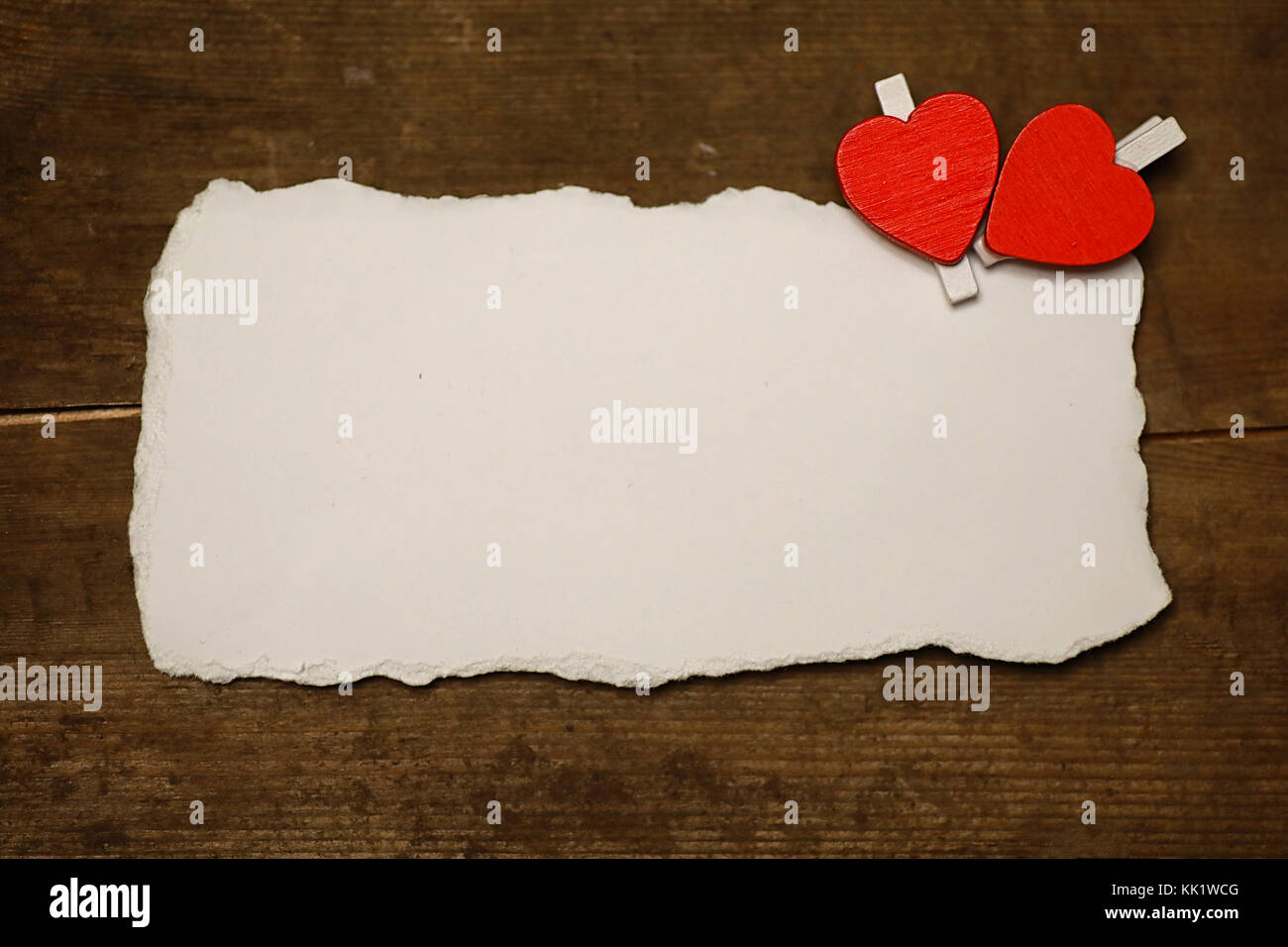 white sheet paper love notes and heart shape Stock Photo - Alamy