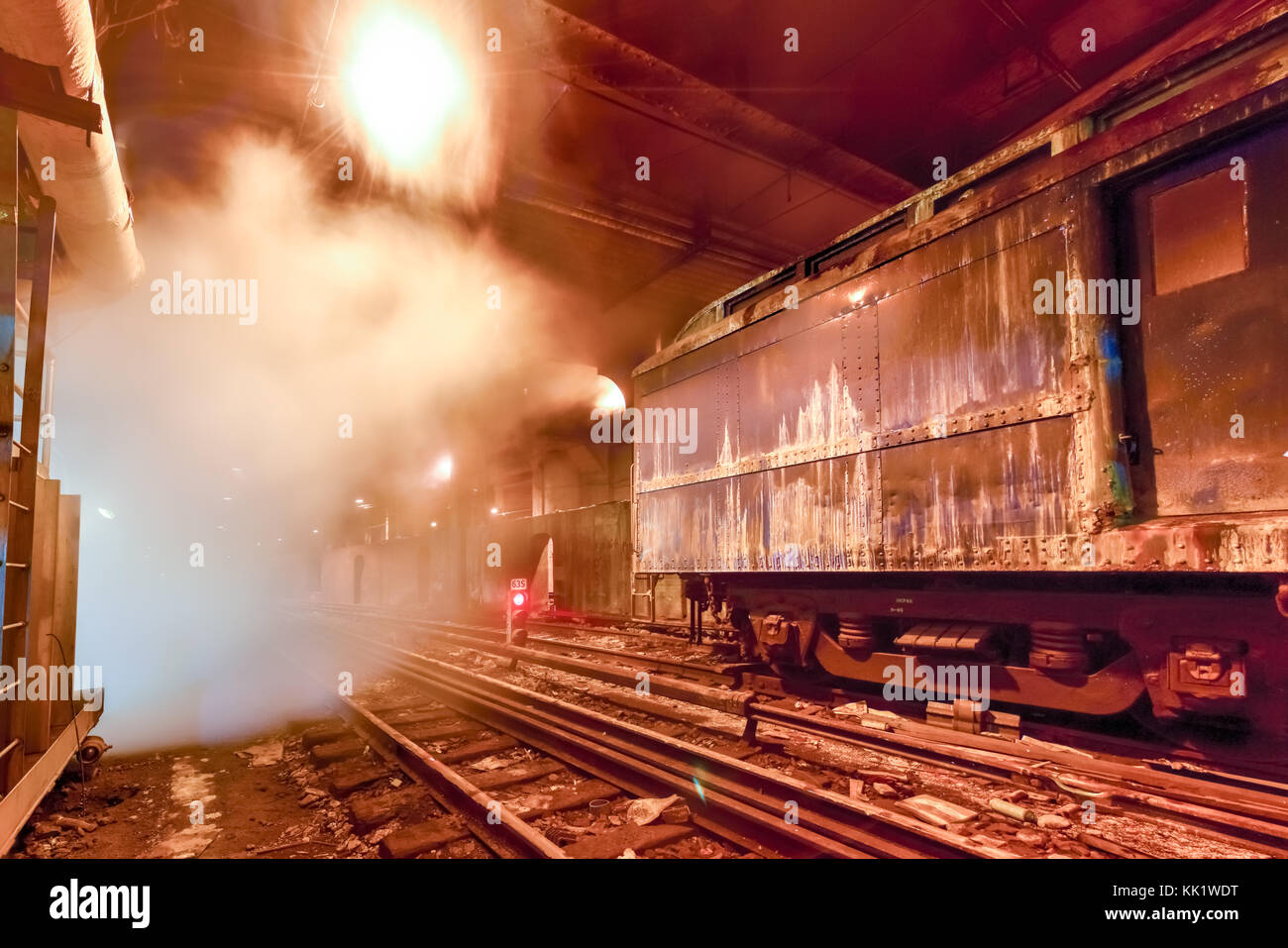 Underground train tracks of Grand Central Station in New York City ...