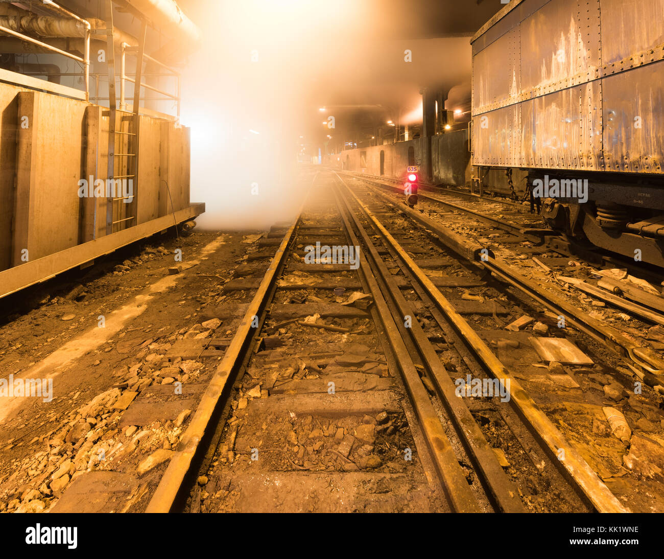 Underground train tracks of Grand Central Station in New York City ...