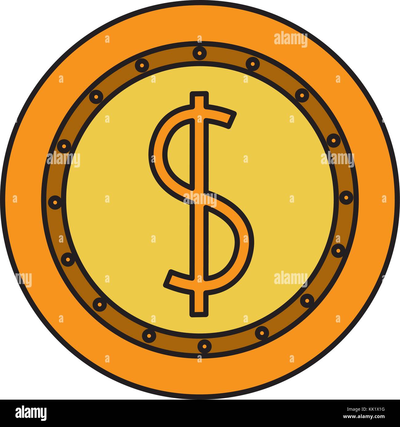 Isolated coin design Stock Vector Image & Art - Alamy
