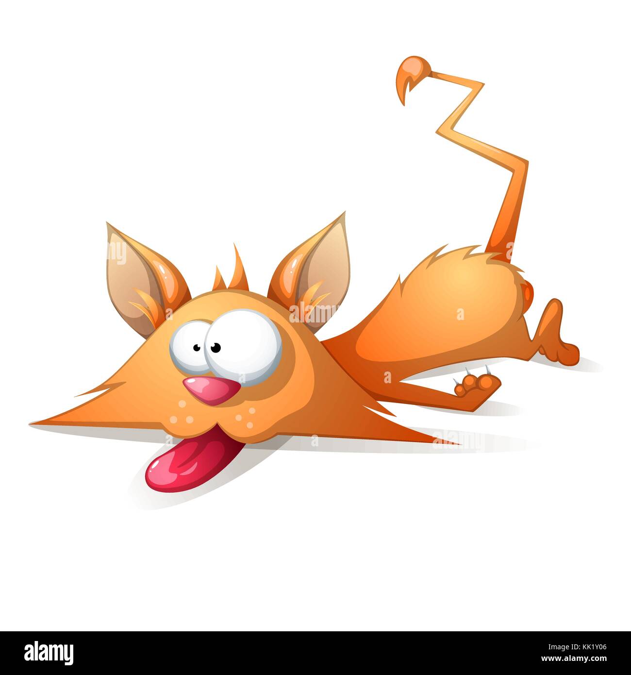 Cartoon funny, cute sleep cat Stock Vector Image & Art - Alamy