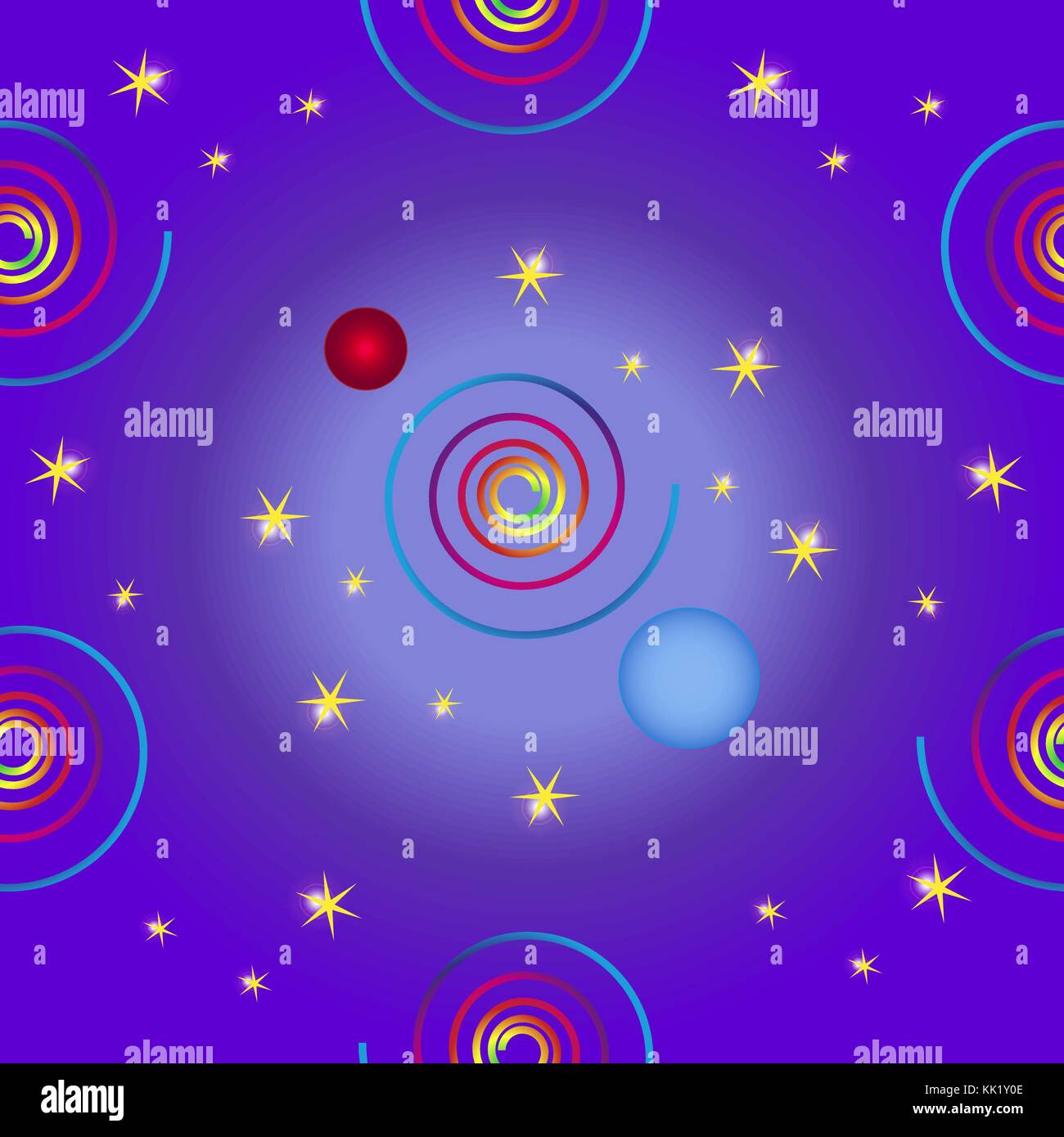 Abstract fantastical seamless texture on a space theme Stock Vector ...