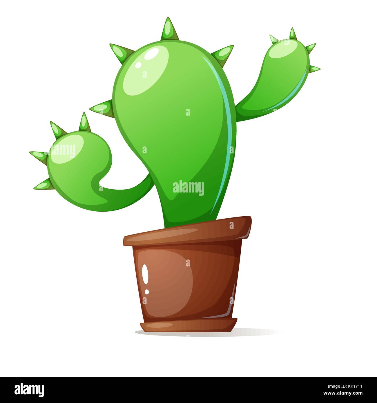 Potted cactus flowers Stock Vector Images - Alamy