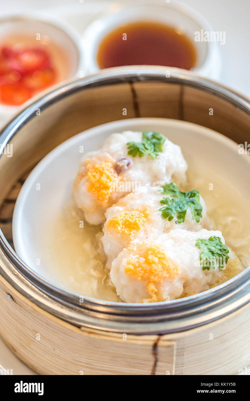 Shrimp Ball with fish maw Chinese dim sum groumet cuisine Stock Photo ...