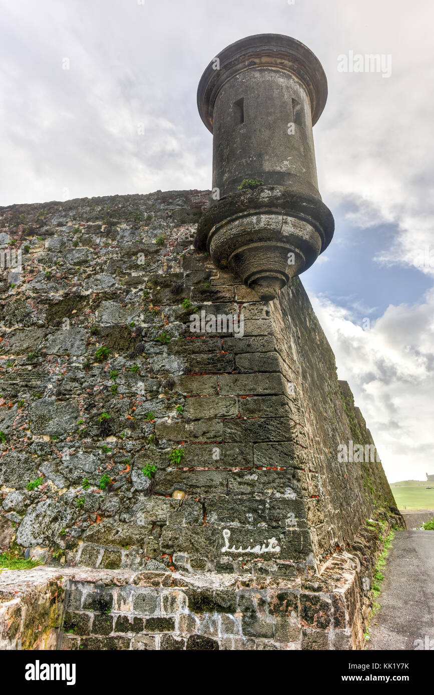 City Walls and lookout of San Juan, Puerto Rico Stock Photo - Alamy