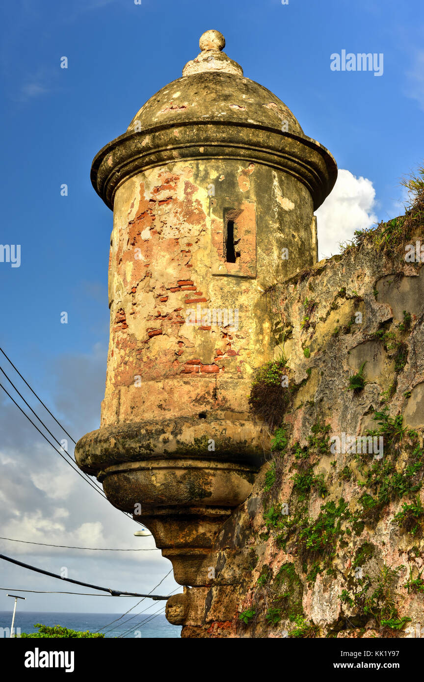 City Walls and lookout of San Juan, Puerto Rico Stock Photo - Alamy