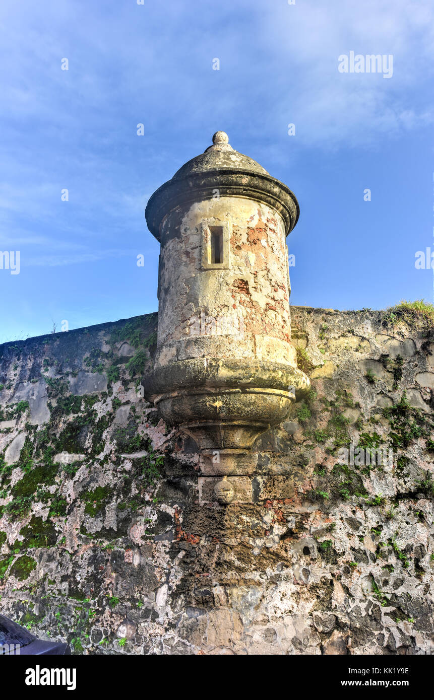 City Walls and lookout of San Juan, Puerto Rico Stock Photo - Alamy