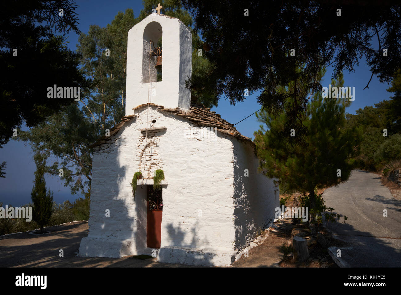 A small church, Ikaria, Greece Stock Photo - Alamy