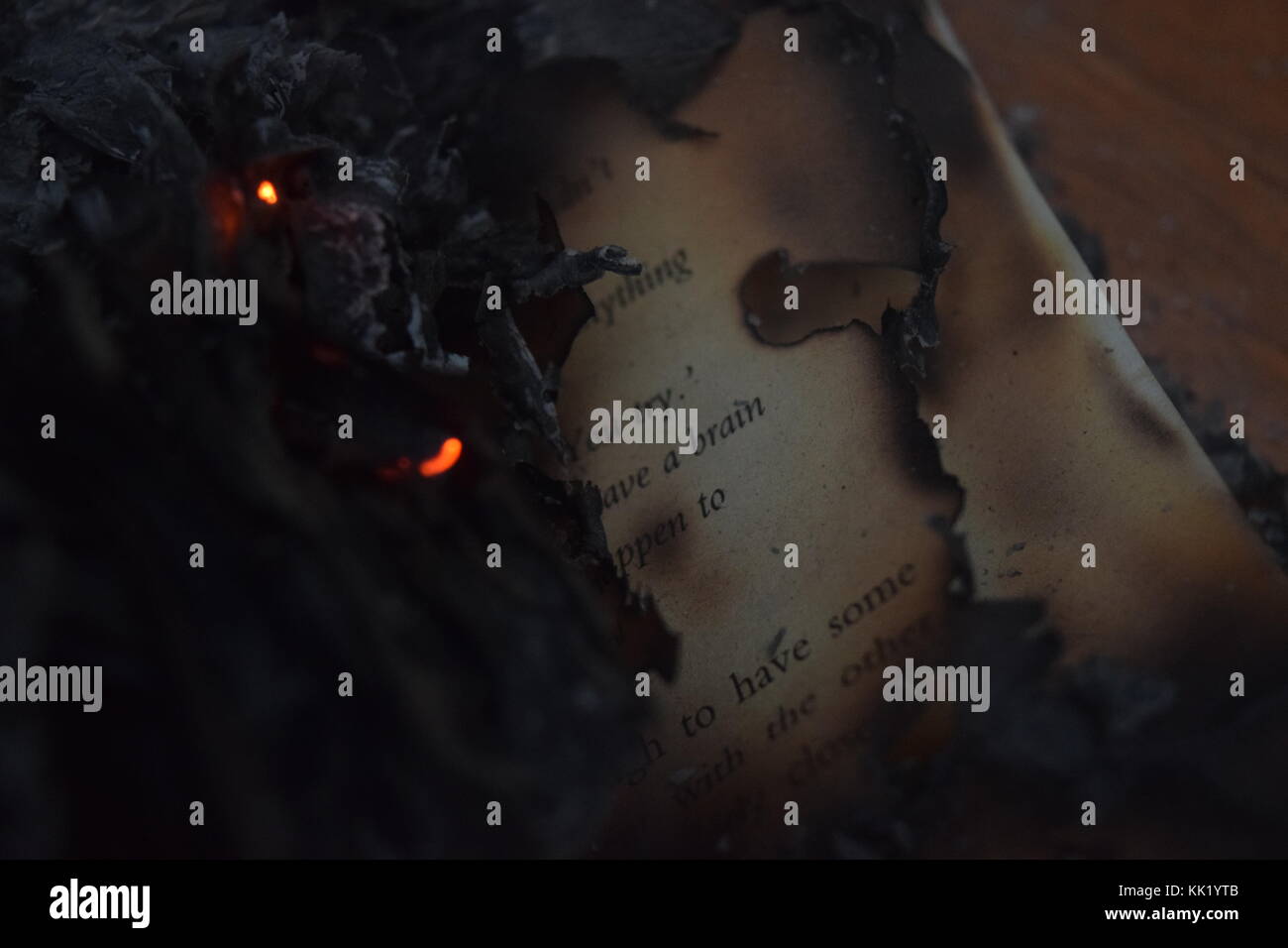 Burnt book hi-res stock photography and images - Alamy