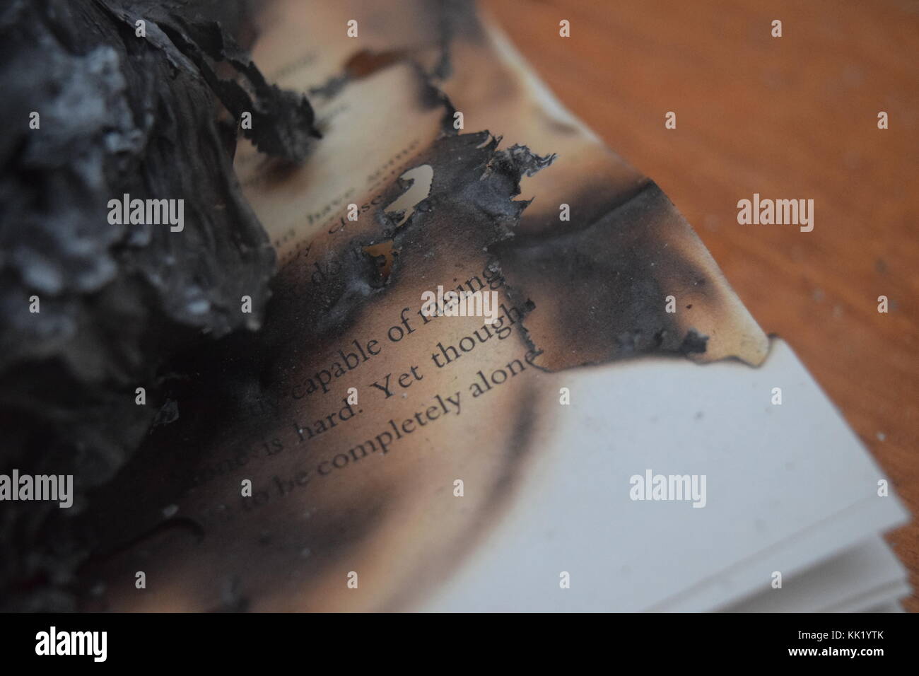 Burnt book hi-res stock photography and images - Alamy