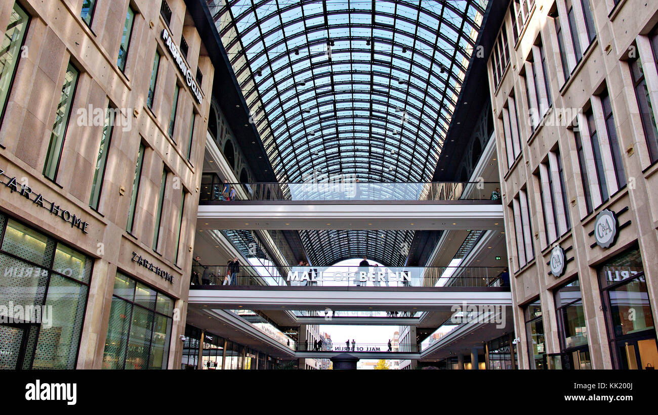 Mall of Berlin, department store, Potsdamer Platz, Berlin Stock Photo ...