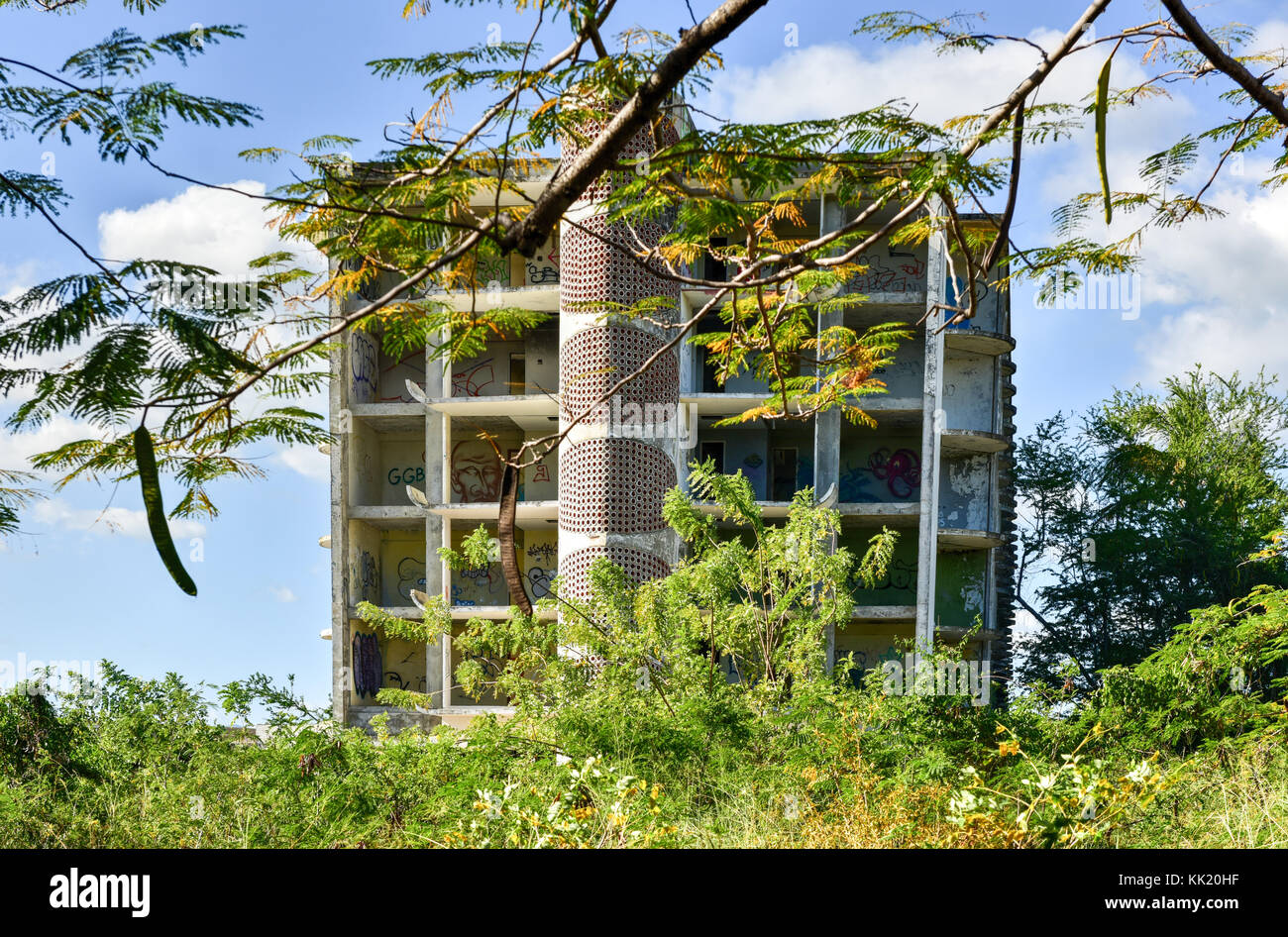 The Hotel Ponce Intercontinental is an abandoned hotel with a still ...