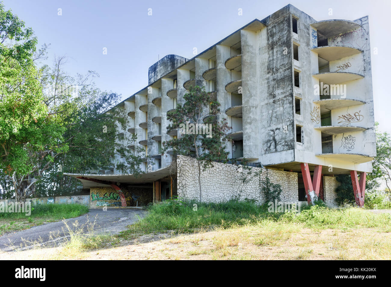 The Hotel Ponce Intercontinental is an abandoned hotel with a still ...