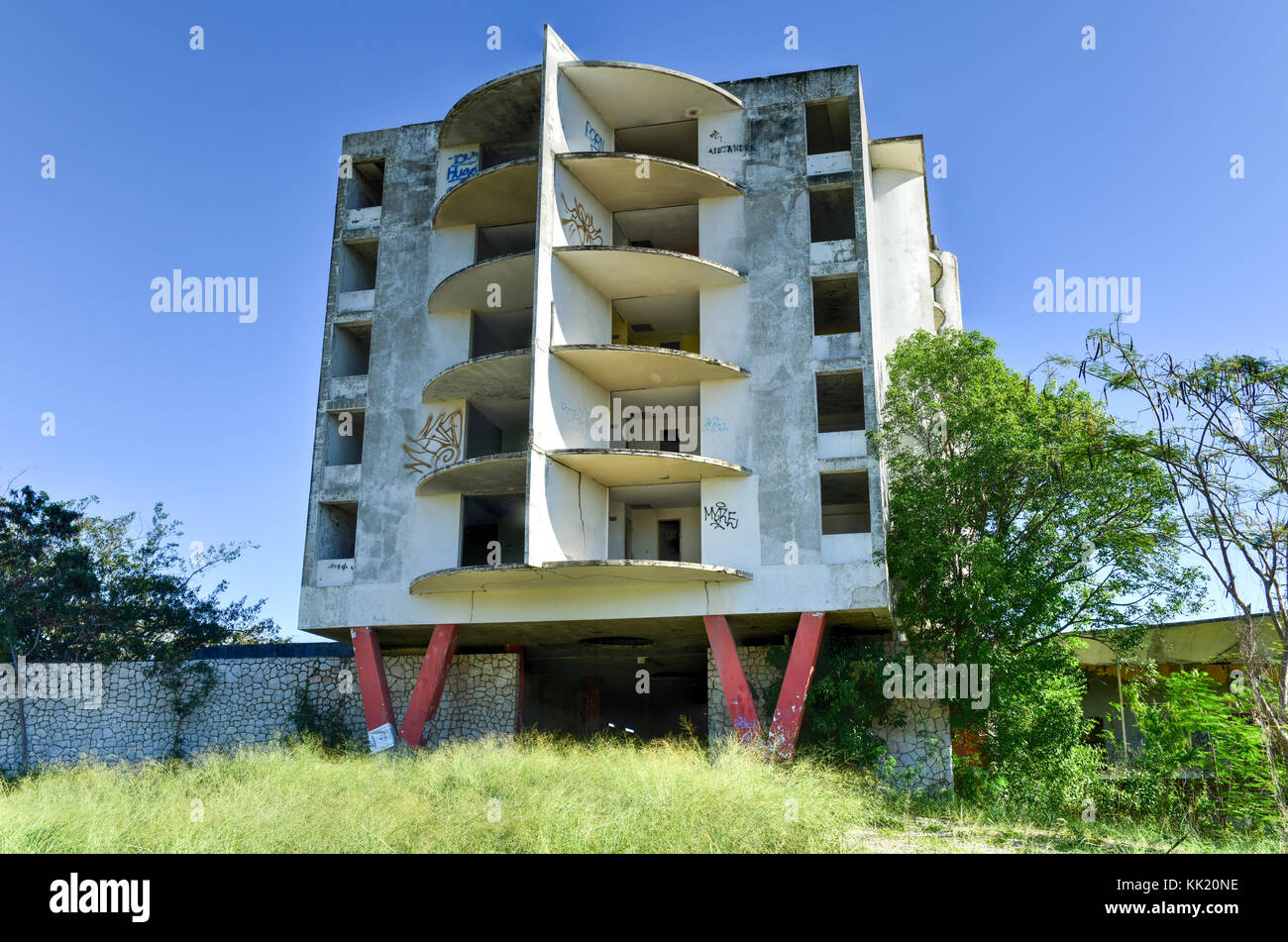 The Hotel Ponce Intercontinental is an abandoned hotel with a still ...