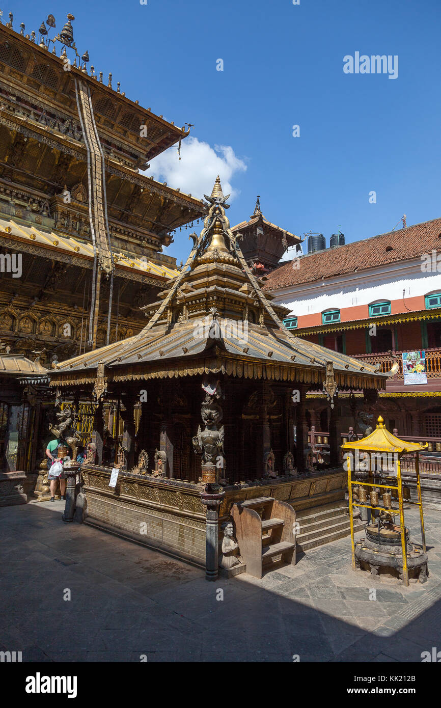 Golden Temple (Kwa Bahal) on Durbar square. Patan, Kathmandu, Nepal ...