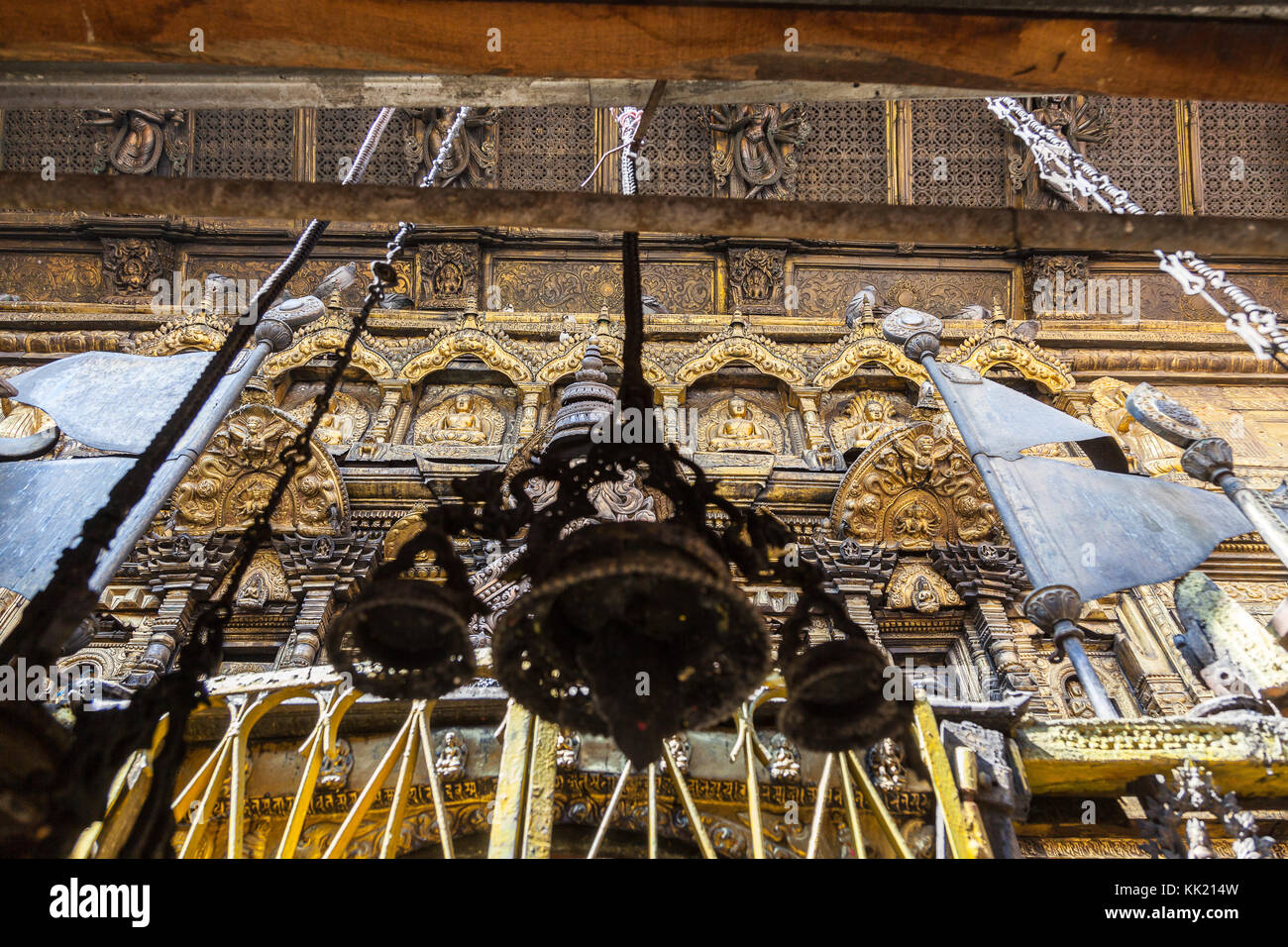 Golden Temple (Kwa Bahal) on Durbar square. Patan, Kathmandu, Nepal ...
