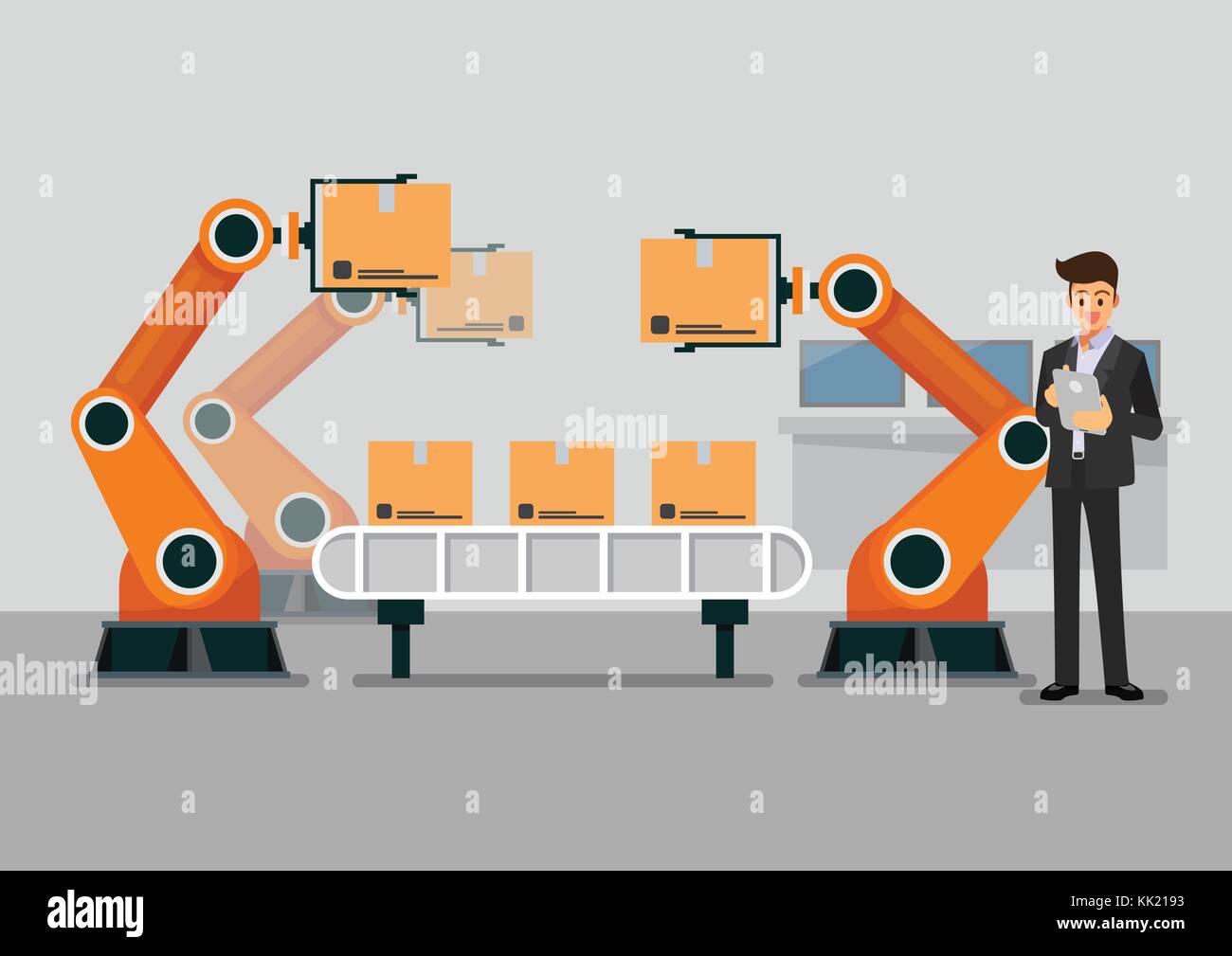 Engineer remote control industrial Stock Vector Images - Alamy