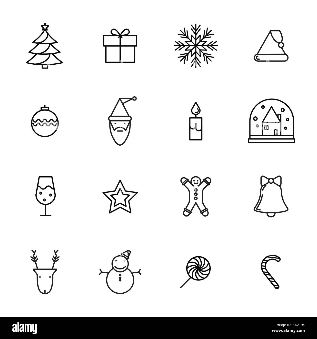 Christmas outline icon. Vector ilustration Stock Vector Image & Art - Alamy