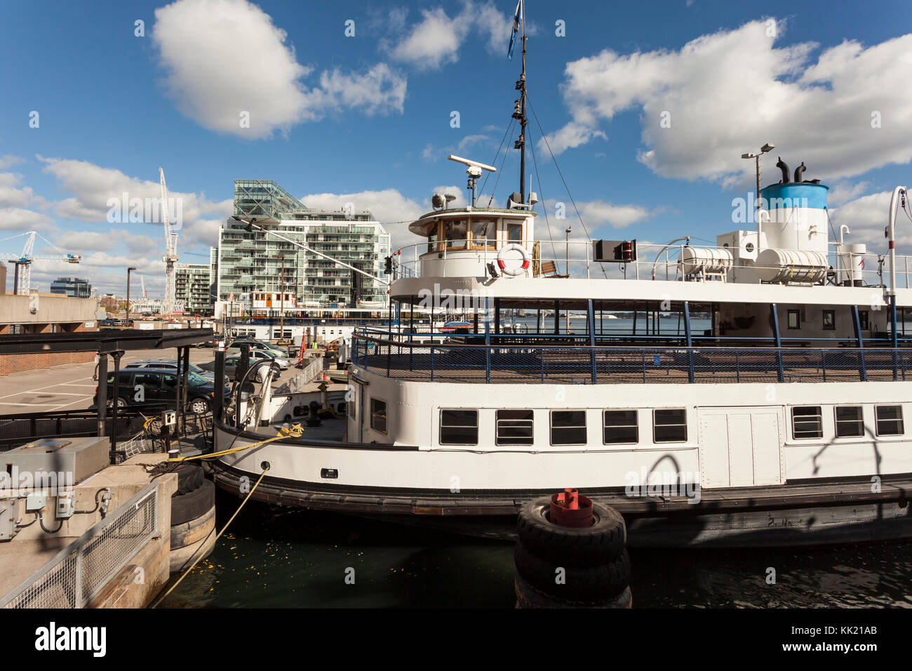 Centre Island ferry boat in Toronto. The ferry brings passengers from ...