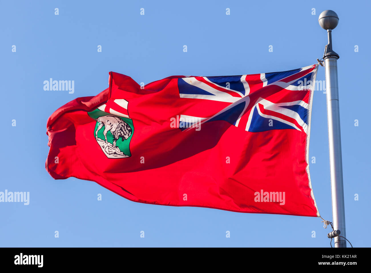 National flag of the province of Manitoba, Canada Stock Photo - Alamy