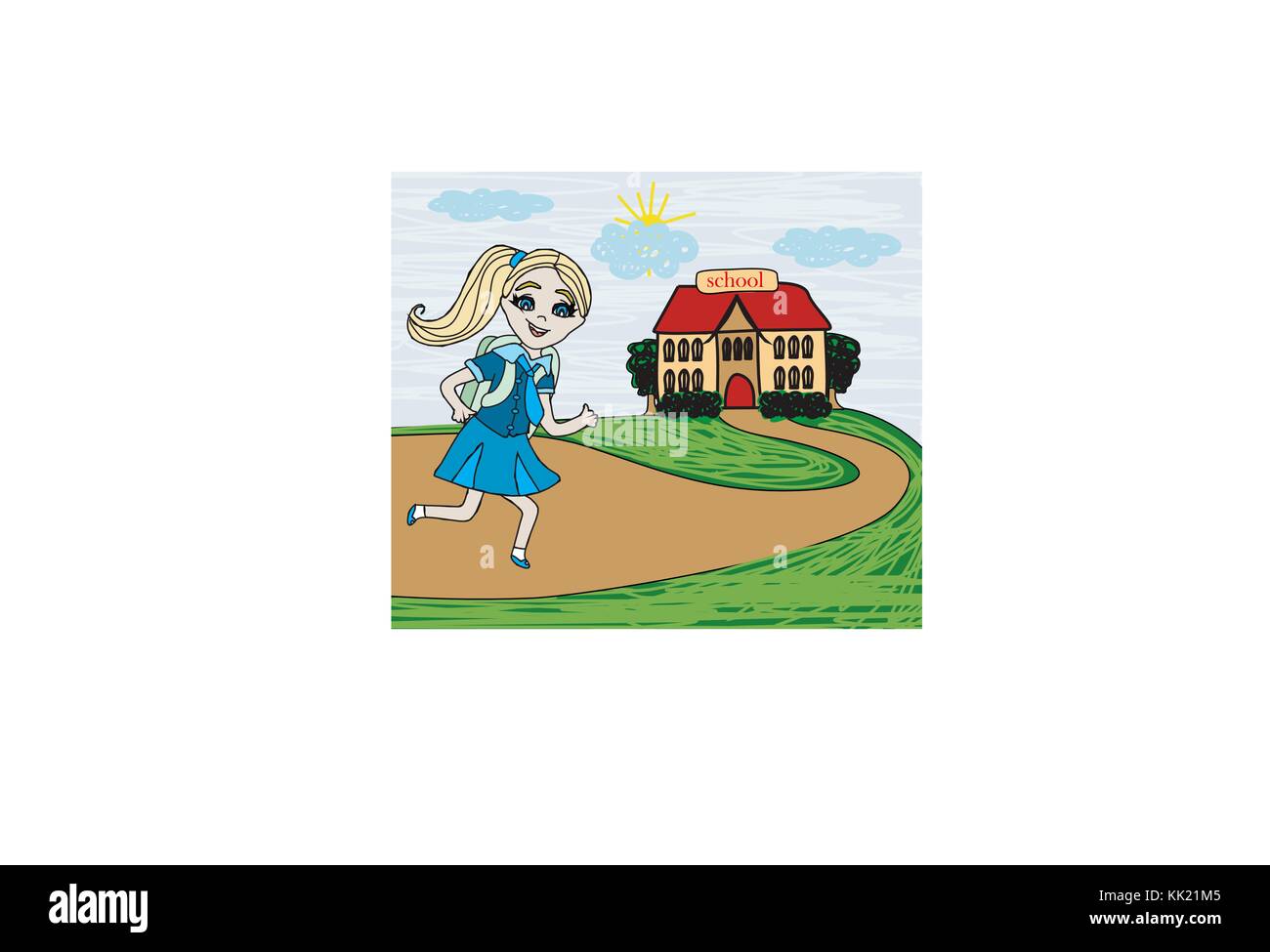 Going to class Stock Vector Images - Alamy