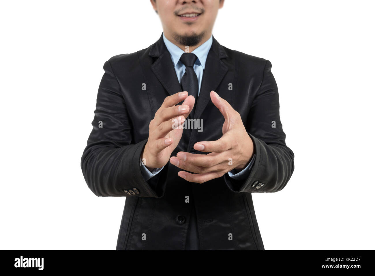 Man clapping smiling on white hi-res stock photography and images - Alamy