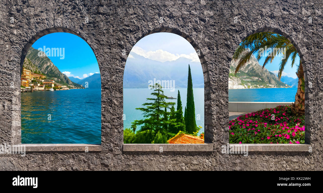 Lago collage hi-res stock photography and images - Alamy