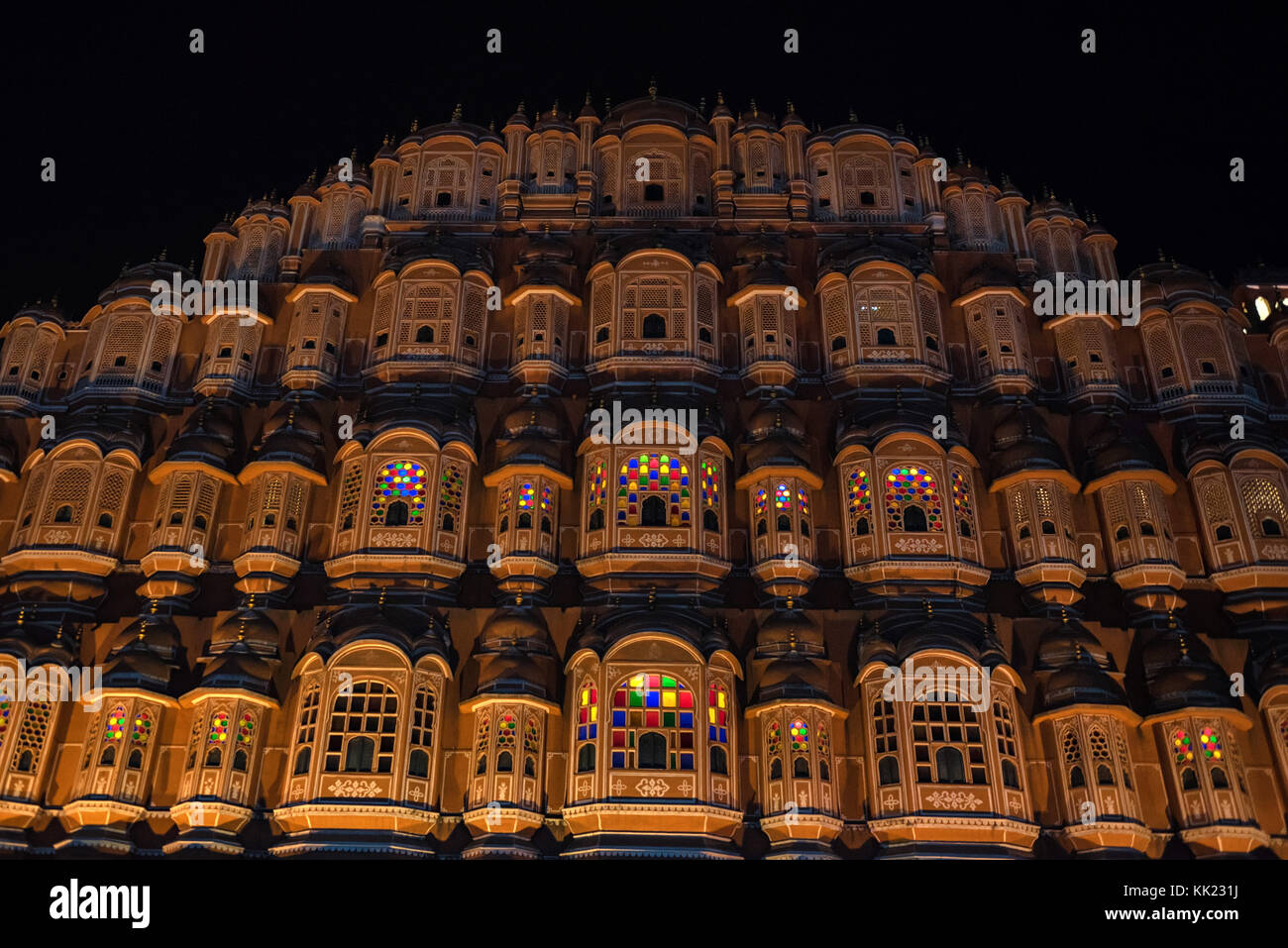 Scenic sunset view to Hawa Mahal in Jaipur, India Stock Photo - Alamy