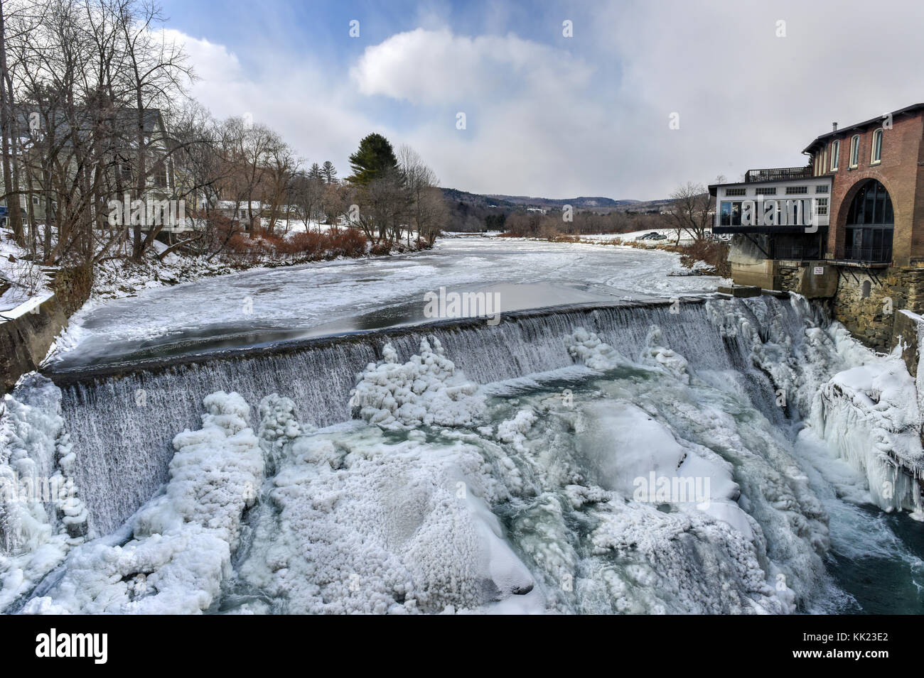 Quechee River Park Vermont during the winter Stock Photo - Alamy