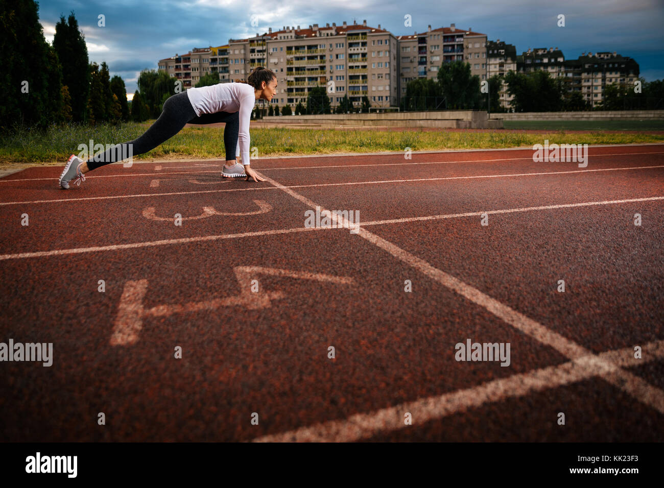Motivated to beat her own record Stock Photo - Alamy