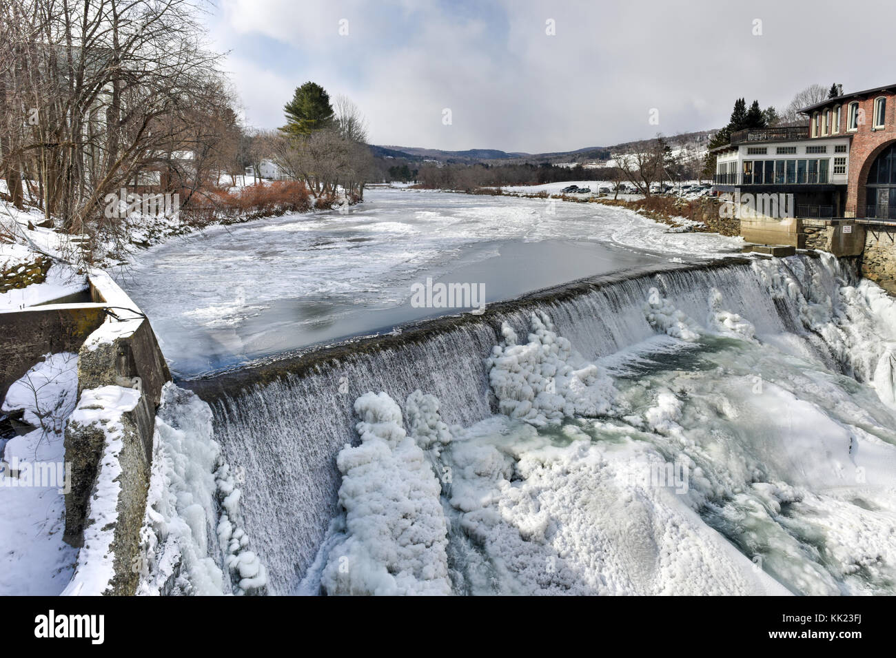 Quechee River Park Vermont during the winter Stock Photo - Alamy