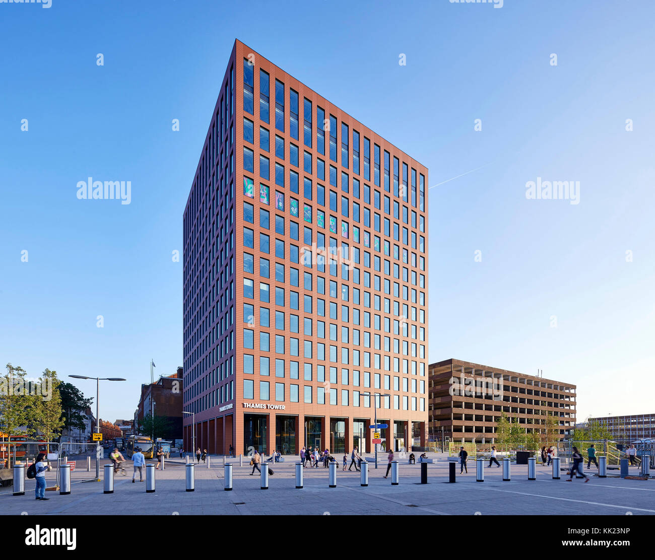 Thames Tower with city context and passersby. Thames Tower, Reading ...