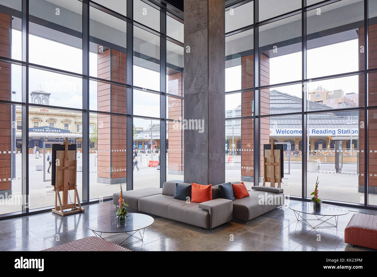 View from foyer lounge to Reading Station. Thames Tower, Reading ...