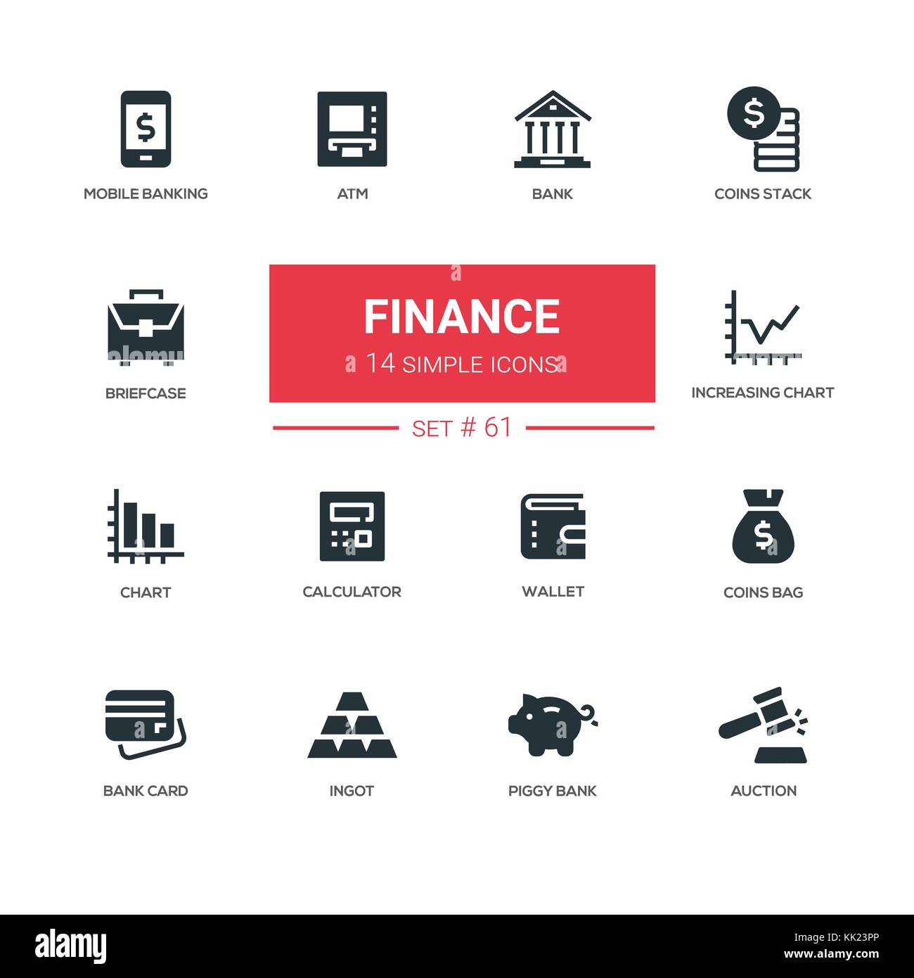 Mobile bank line design Cut Out Stock Images & Pictures - Alamy