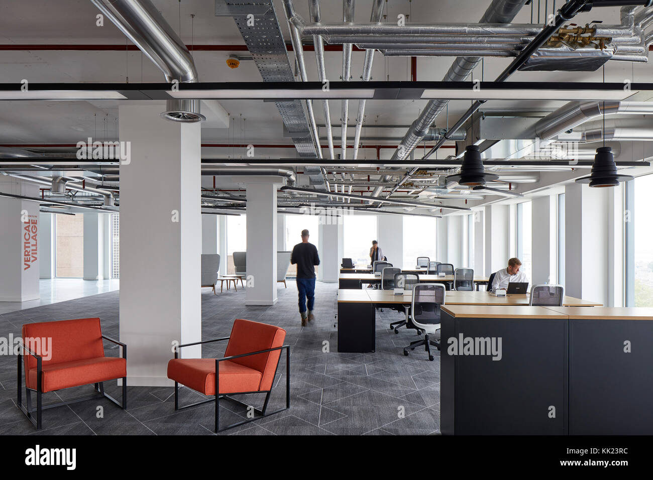 Open plan office and work space. Thames Tower, Reading, United Kingdom ...