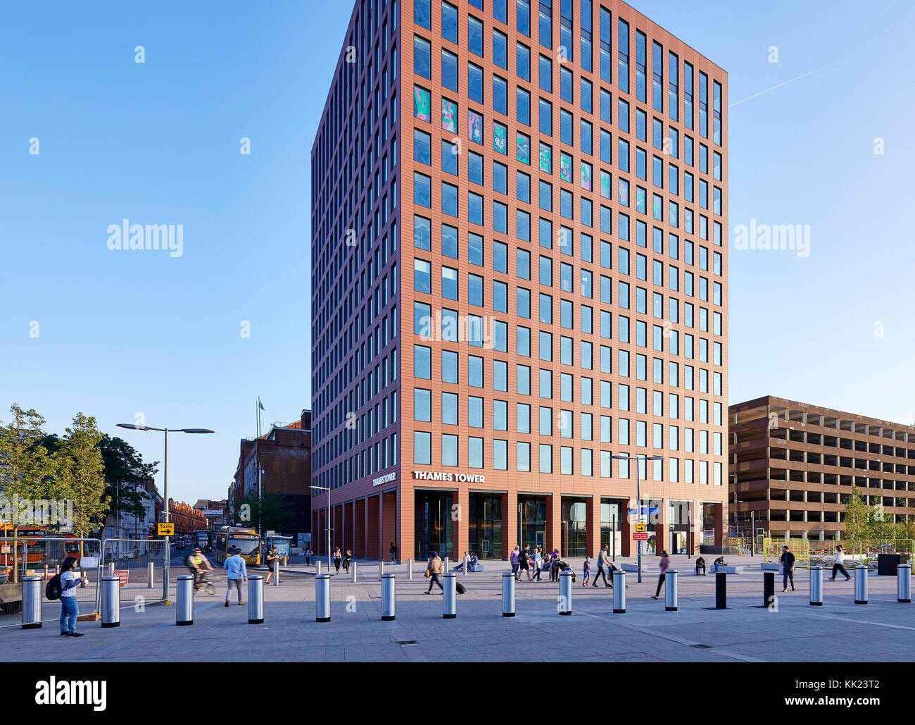Thames Tower with city context and passersby. Thames Tower, Reading ...