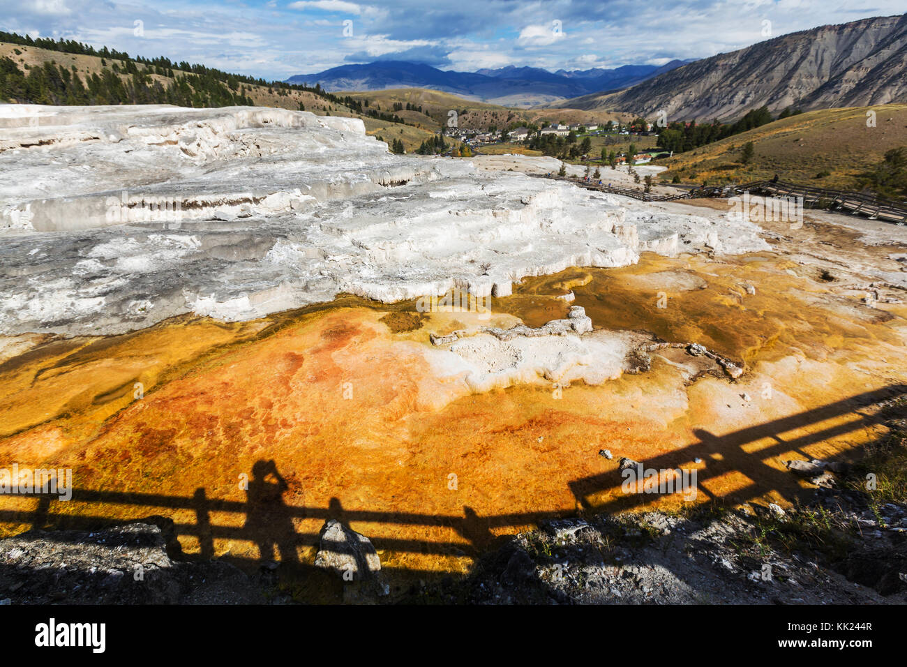 Mammoth Hot Spring Stock Photo - Alamy