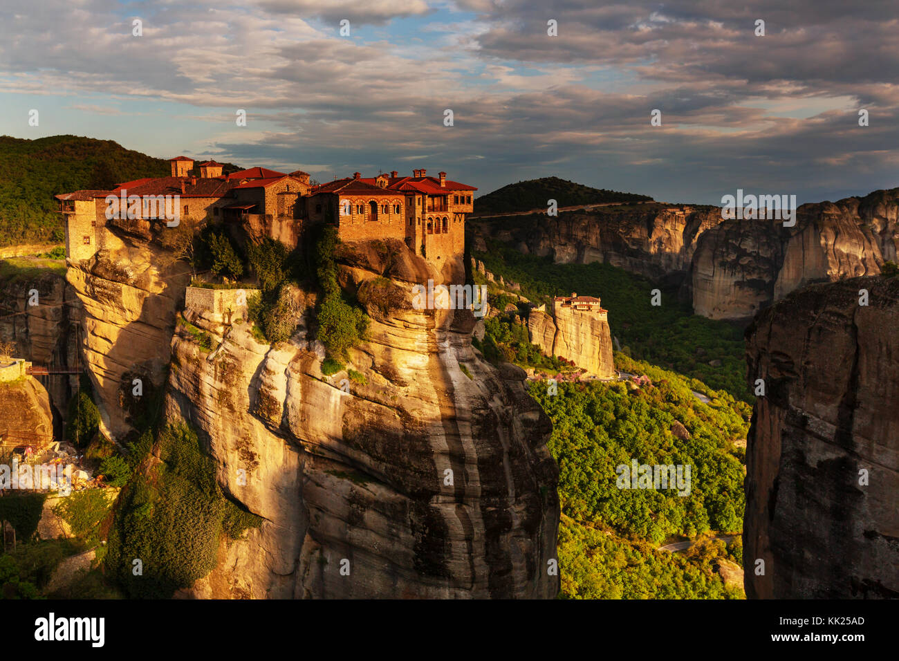 Meteora monasteries in Greece. Instagram filter Stock Photo - Alamy