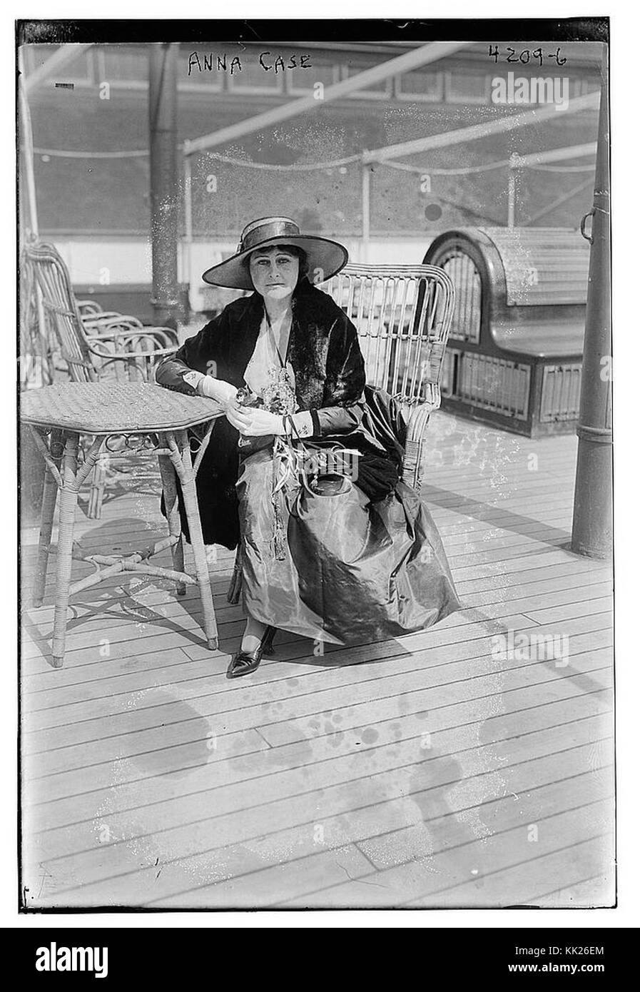 A photograph of Anna Case, likely a public figure or artist, captured ...