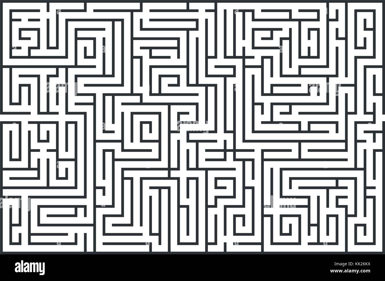 illustration of maze, labrinth. Isolated on white background. Medium ...