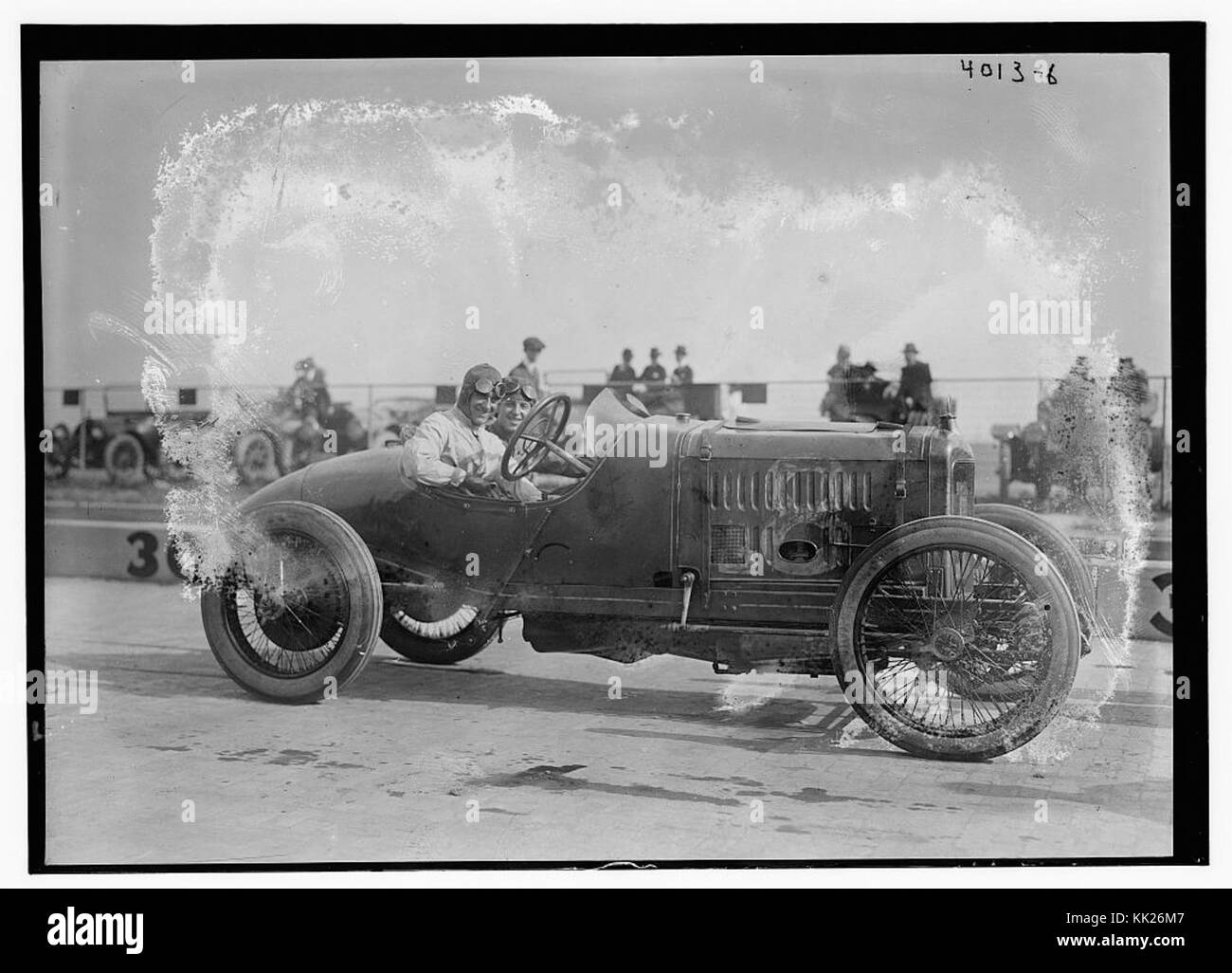(Two men in a racing automobile) (LOC) (15143956321 Stock Photo - Alamy