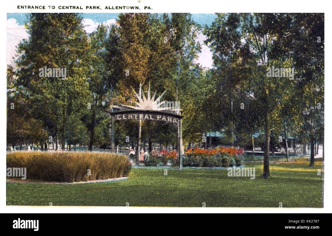 1937 Entrance To Central Park Allentown PA Stock Photo - Alamy