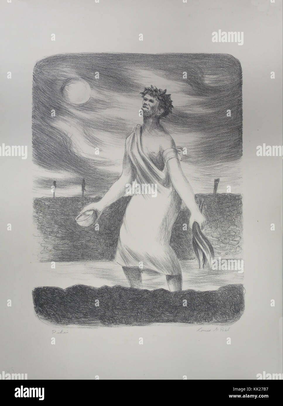 'Pikai', lithograph by Louis Pohl, 1951 Stock Photo - Alamy