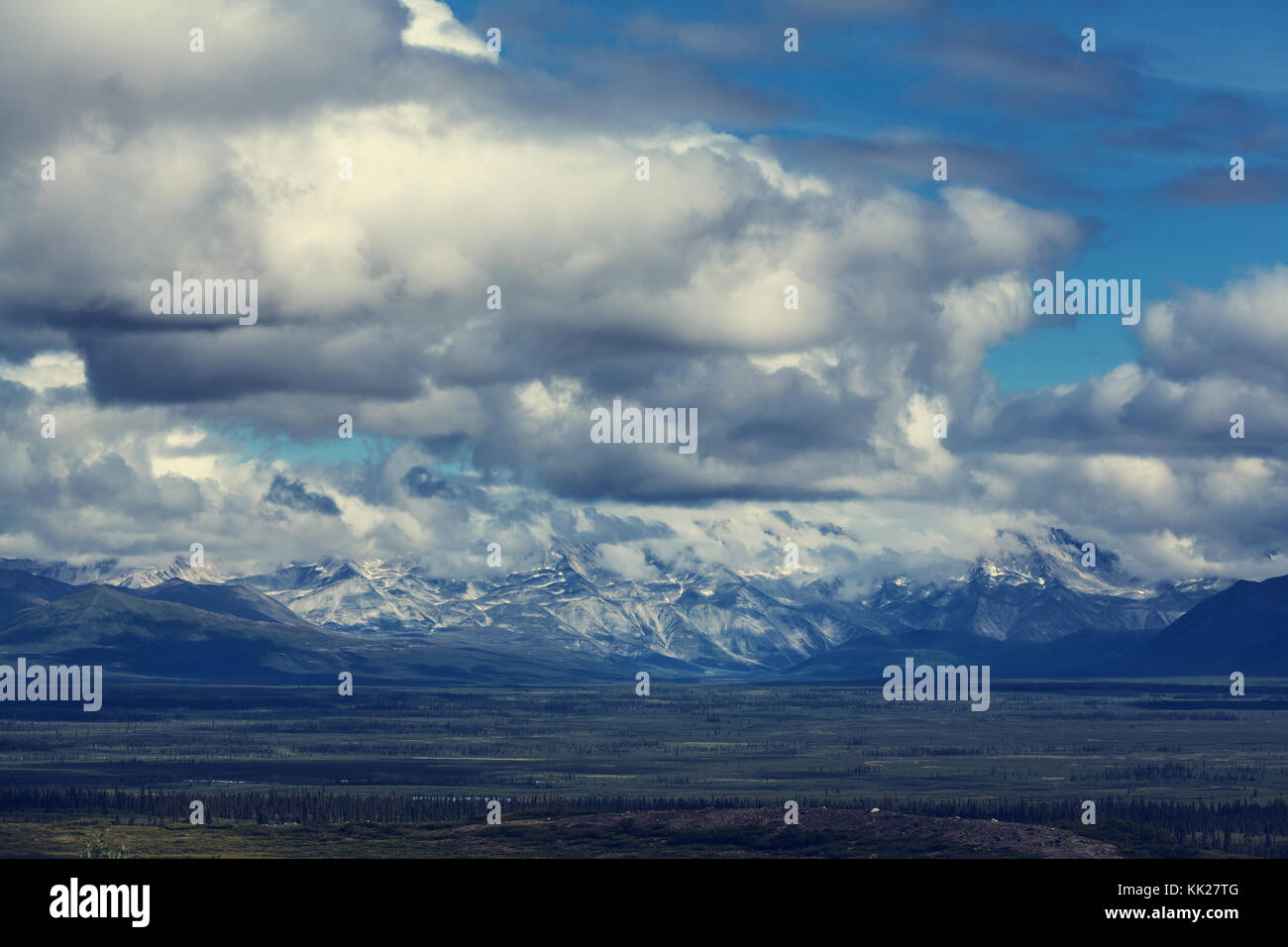 Mountains of Alaska in summer Stock Photo - Alamy
