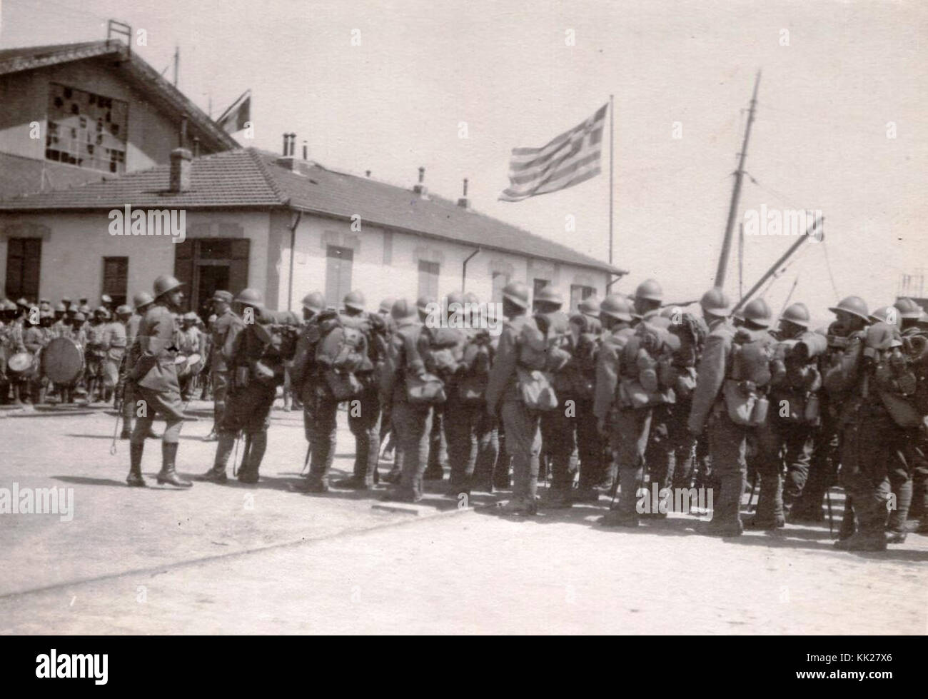 Italijanski trupi vo Solun, prechek Stock Photo - Alamy